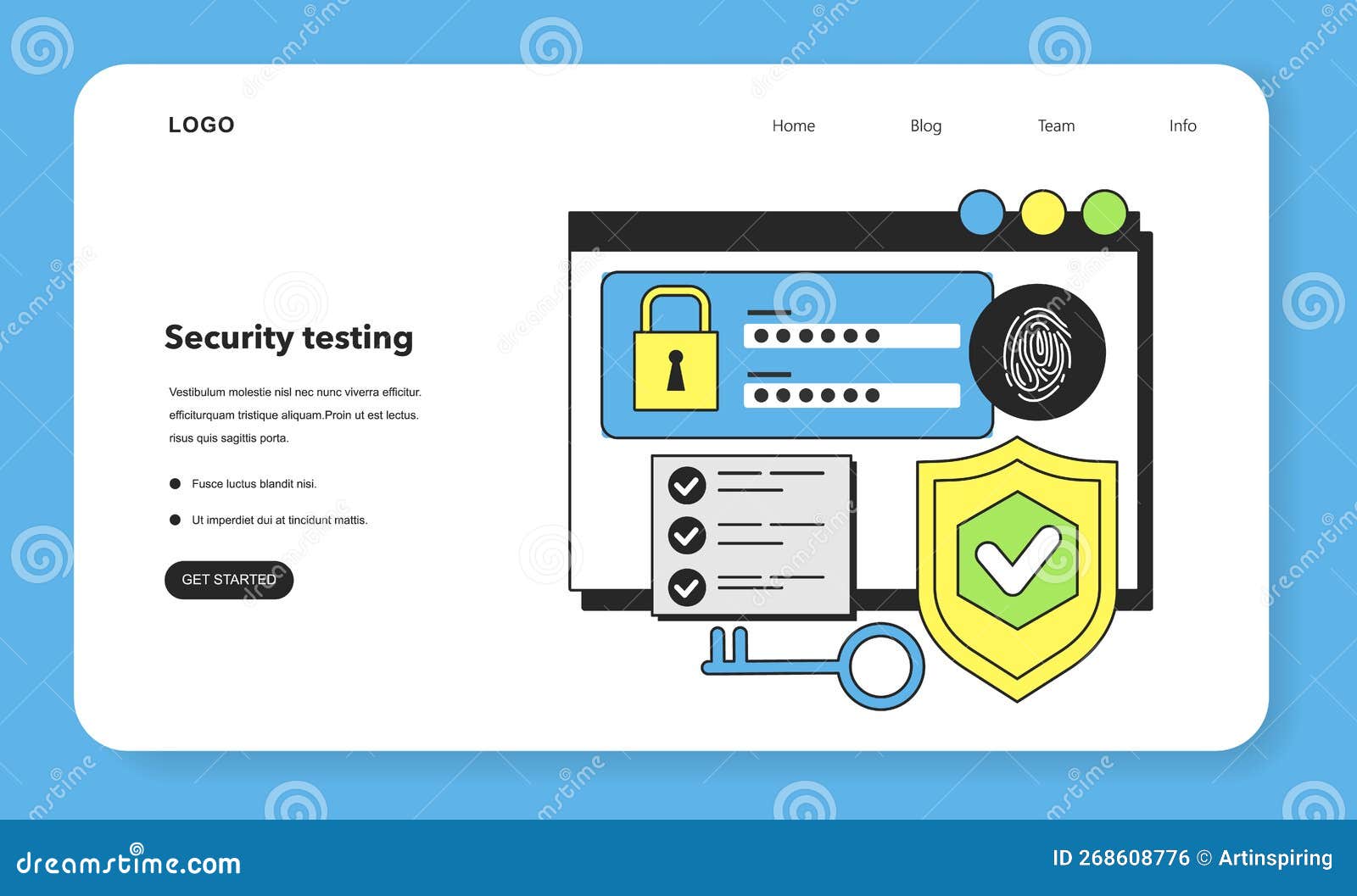 Security Testing Technique Web Banner Or Landing Page Software Testing