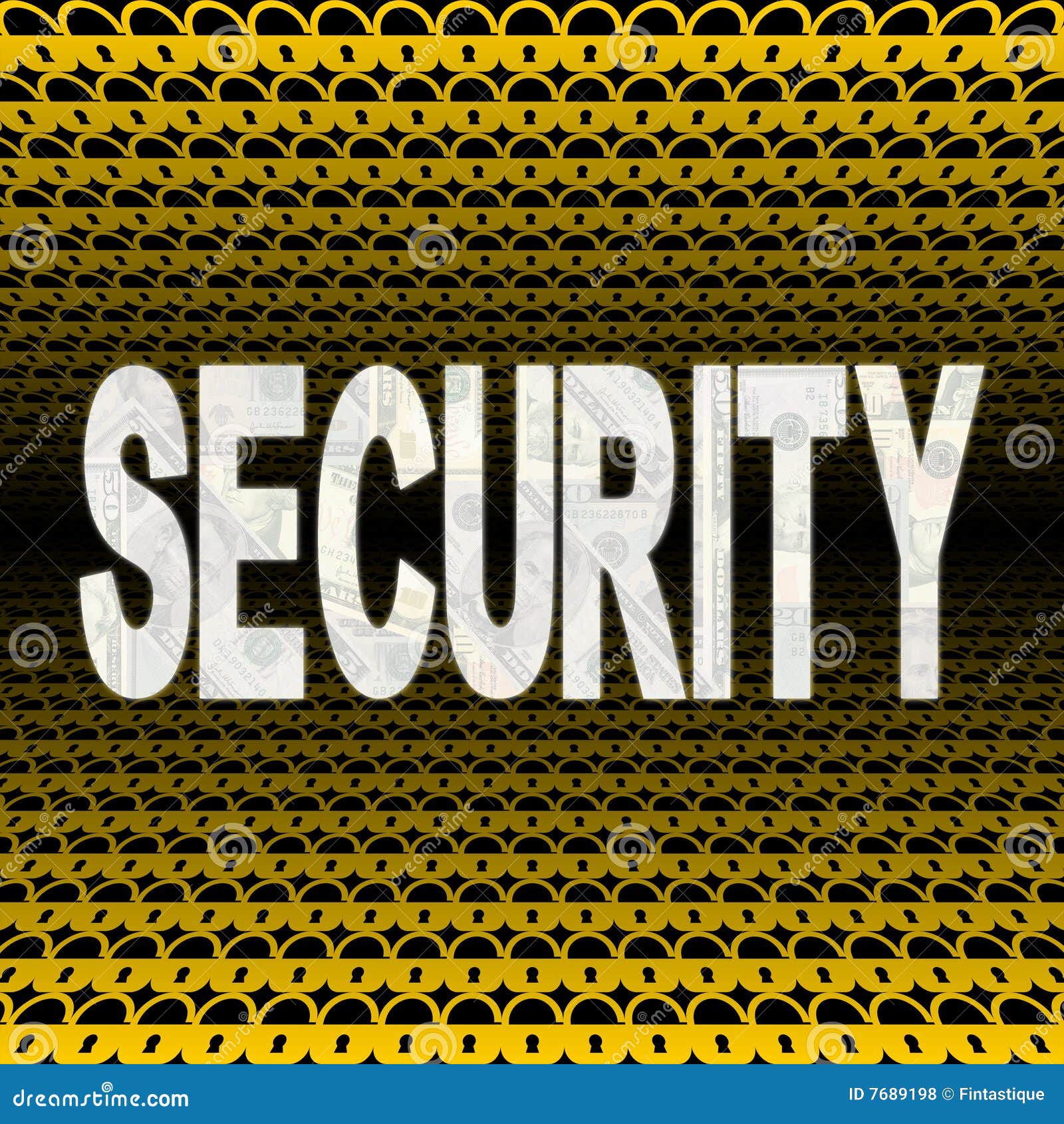 Security Text with Padlocks Stock Illustration - Illustration of safety ...