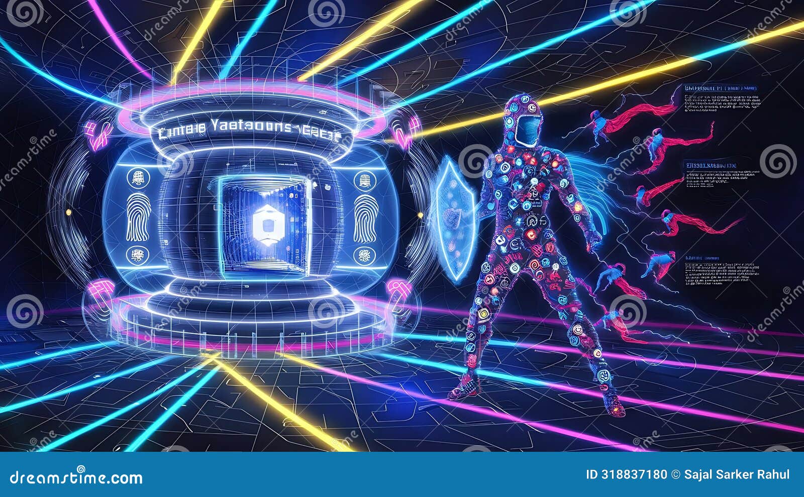 Security Theme of Cyber Security Data Protection Information Privacy ...