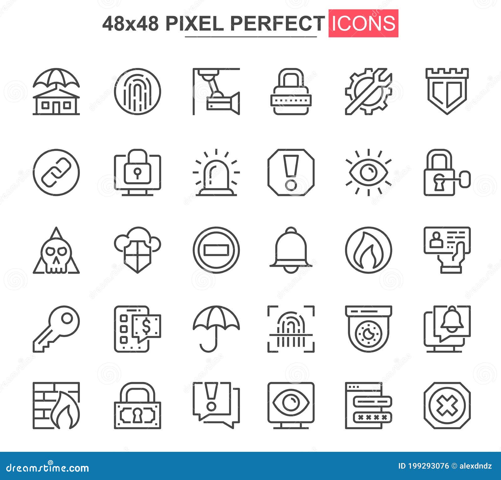 Ssl Security Thin Line Icon Certificate Protected Vector Illustration