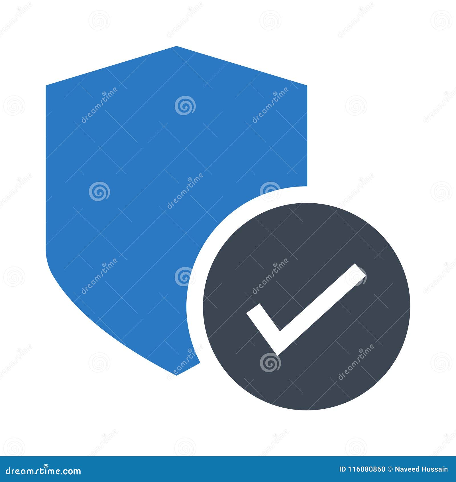 Security Tick Glyphs Double Color Icon Stock Illustration ...