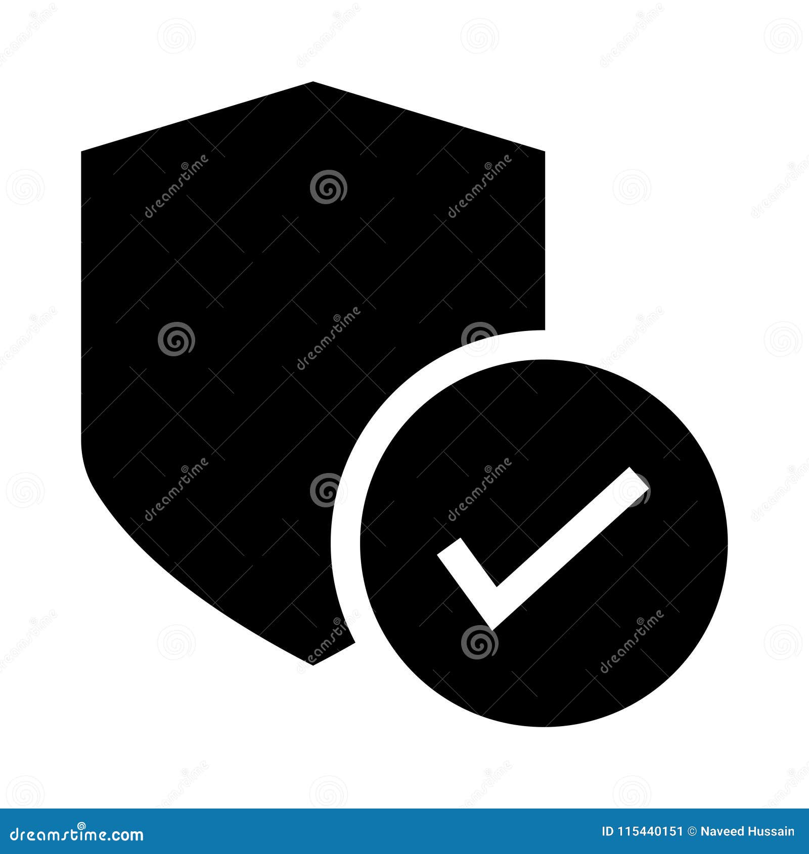 Security tick glyphs icon stock illustration. Illustration of icons ...