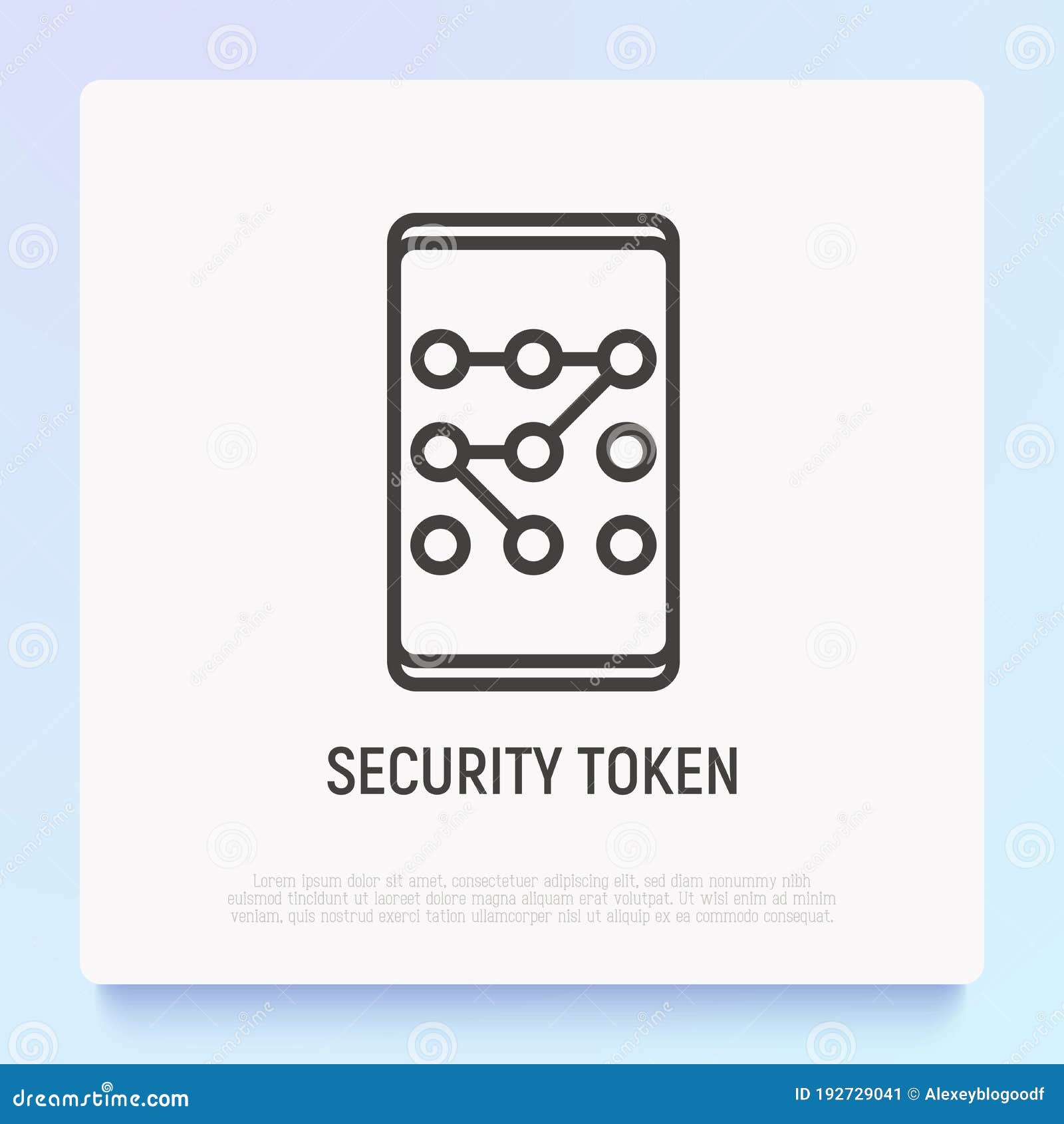Security Token, Linear Icon Vector Illustration | CartoonDealer.com ...