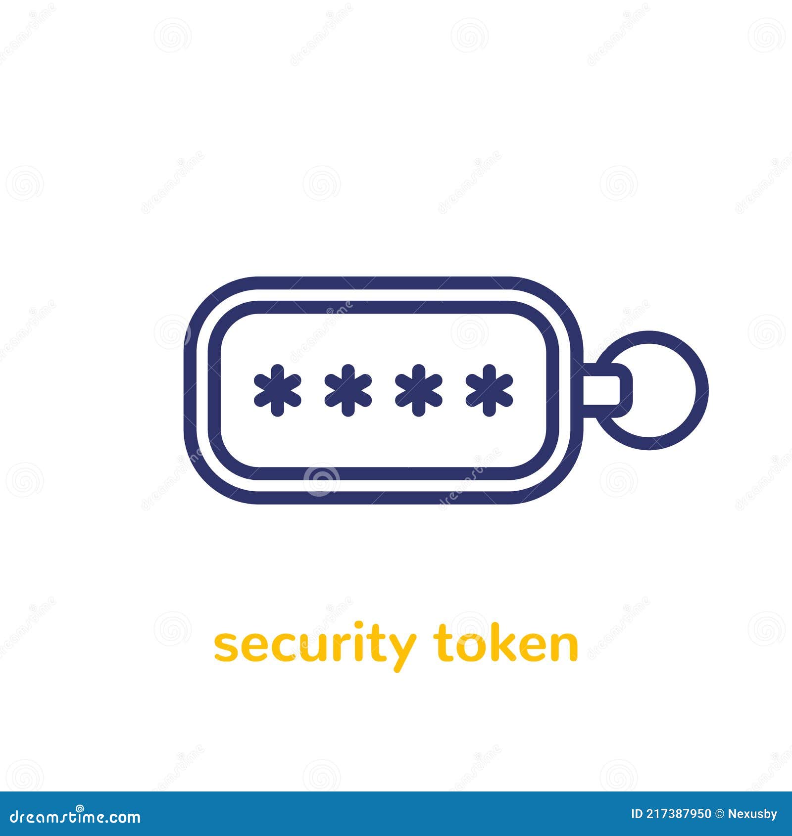 Security Token, Linear Icon Vector Illustration | CartoonDealer.com ... Security Token, Linear Icon Vector Illustration | CartoonDealer.com ...
