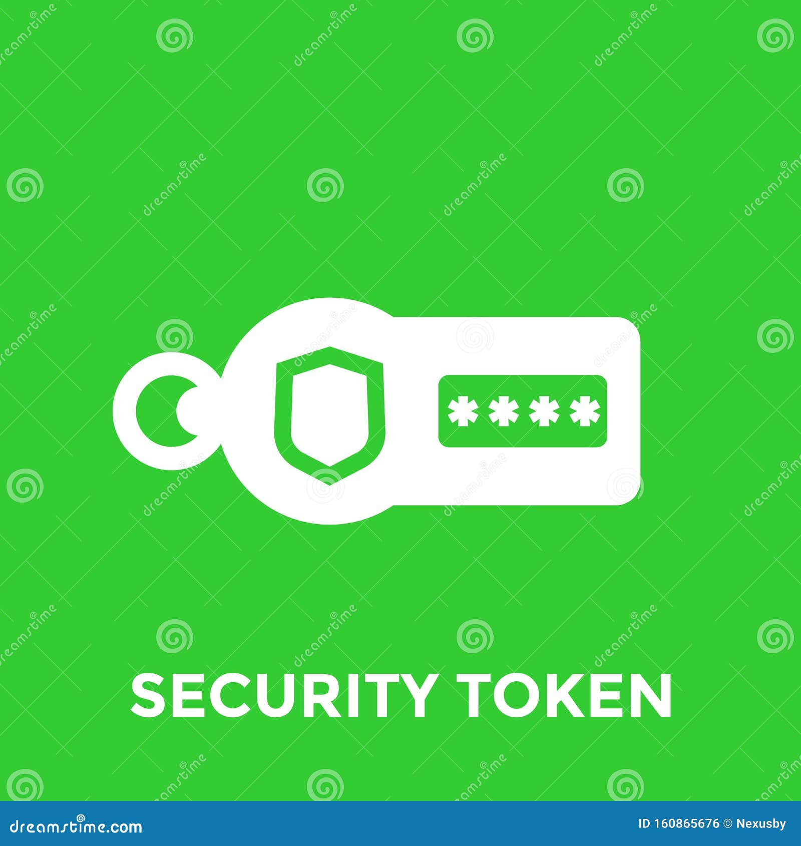 Security token vector icon stock vector. Illustration of operations ...