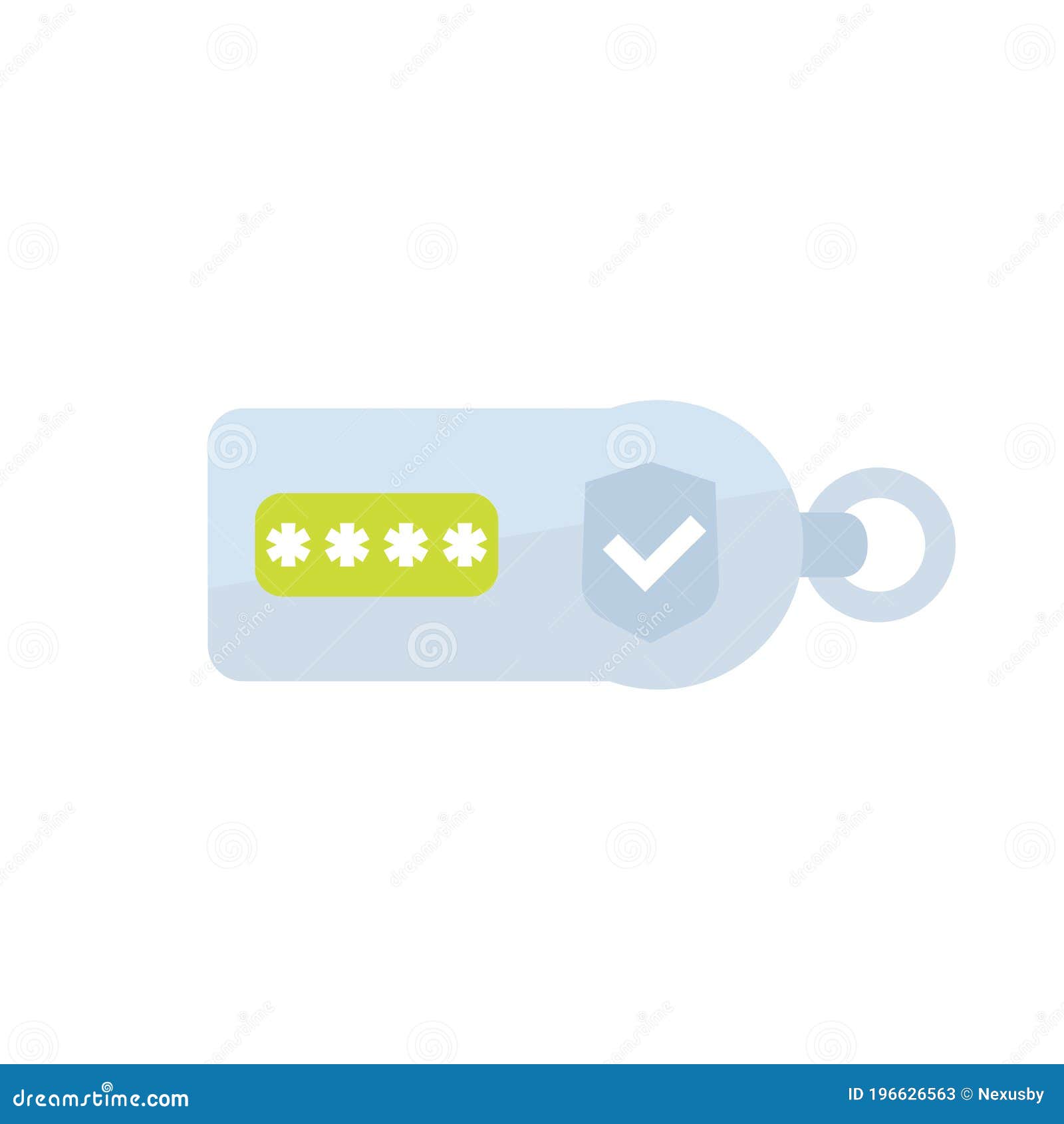 Security Token on White, Flat Icon Stock Vector - Illustration of ...