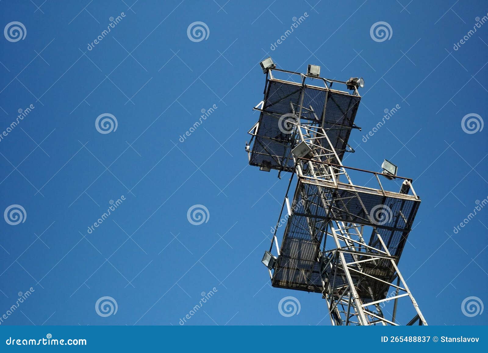 Security Tower On The Background Of The Night Sky With The Included ...