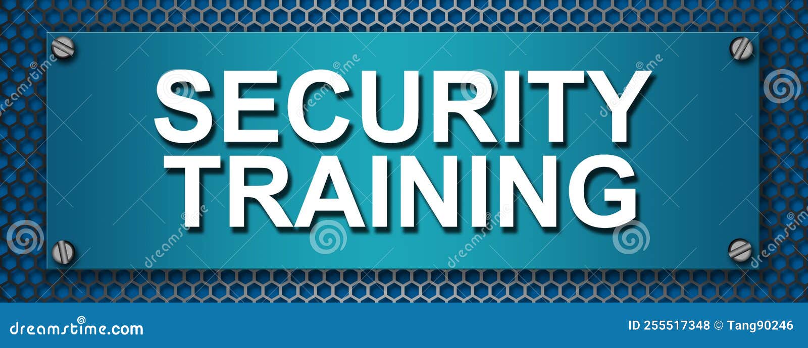 Security Training Text Quote on a Banner Stock Illustration - Illustration of awareness, network ...