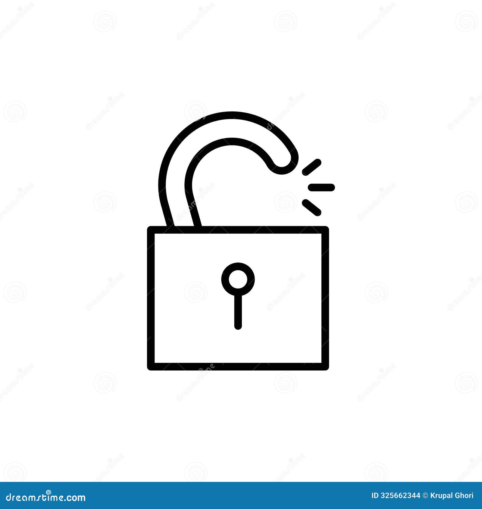 Security Unlock Icon Perfect for Access and Authentication Stock ...
