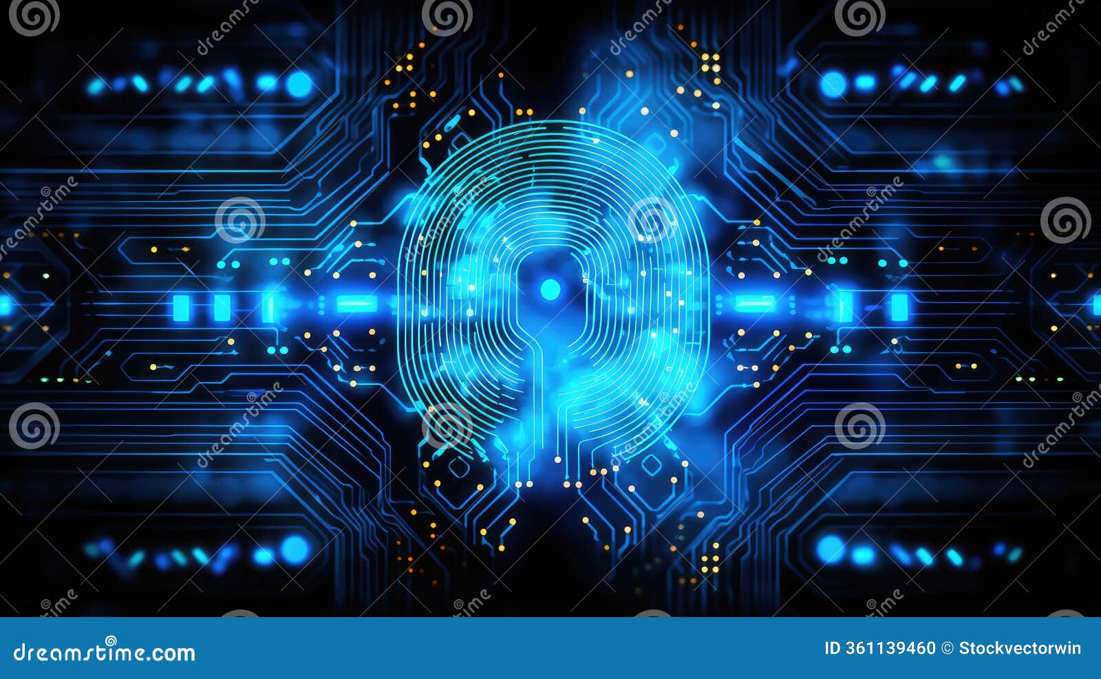 Illustration Of Encryption And Decryption Technology Background ...