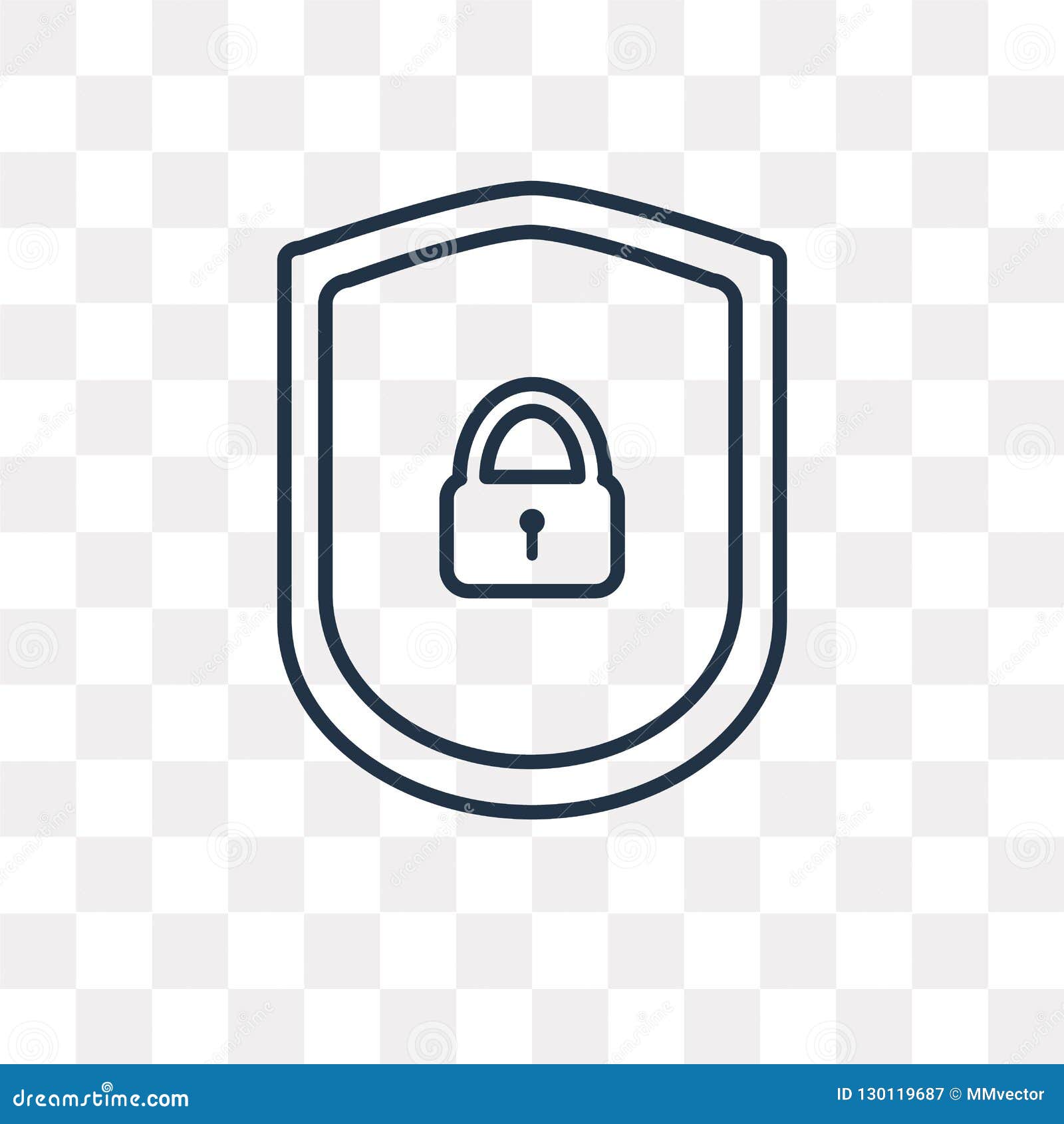 Security Vector Icon Isolated on Transparent Background, Linear Stock ...