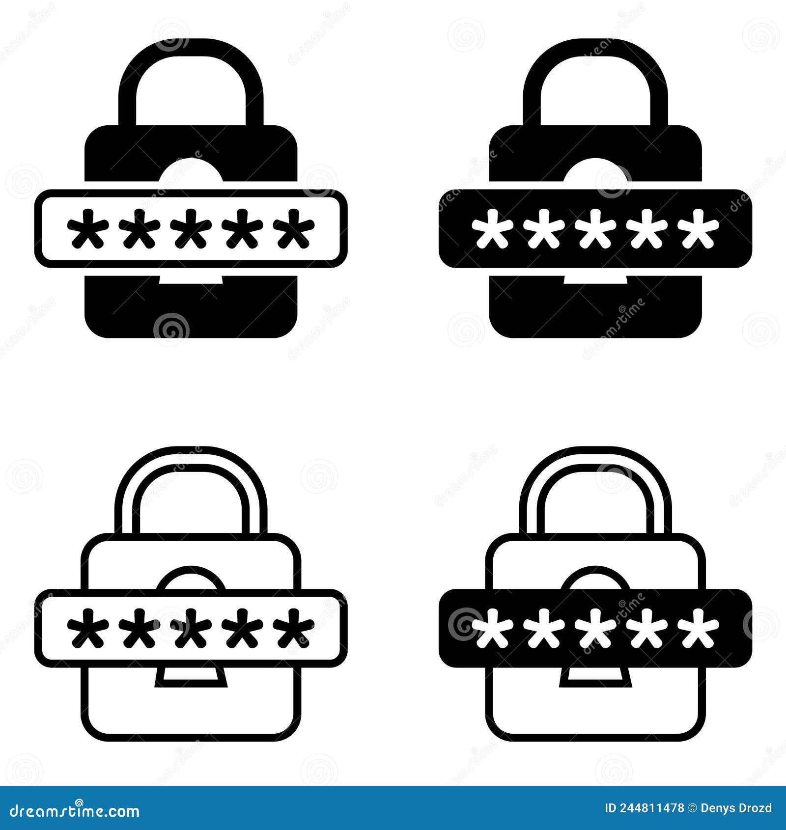 Security Vector Icon. Password Illustration Symbol. Access Sign or Logo ...