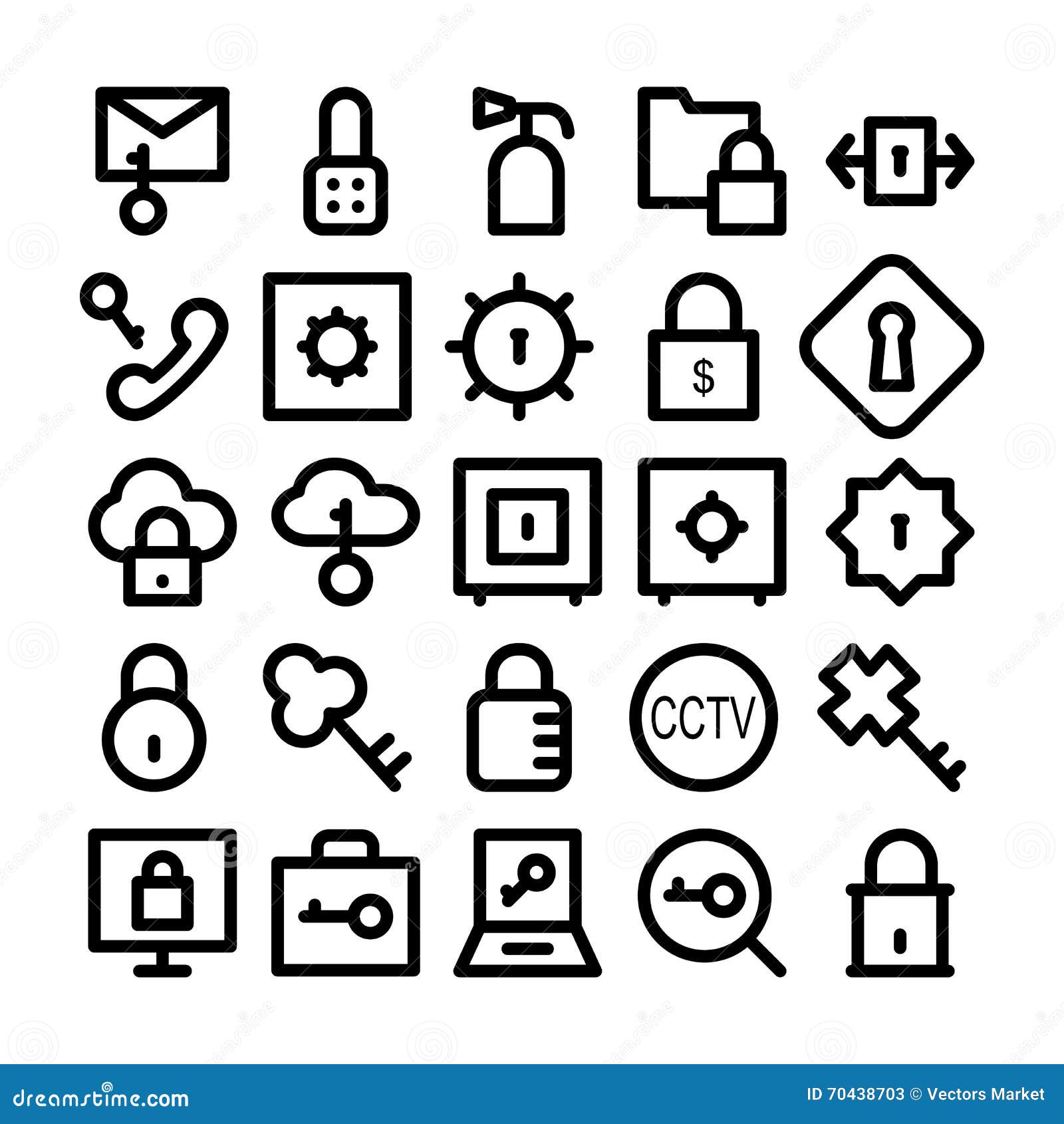 Security Vector Icons 2 stock illustration. Illustration of computing ...