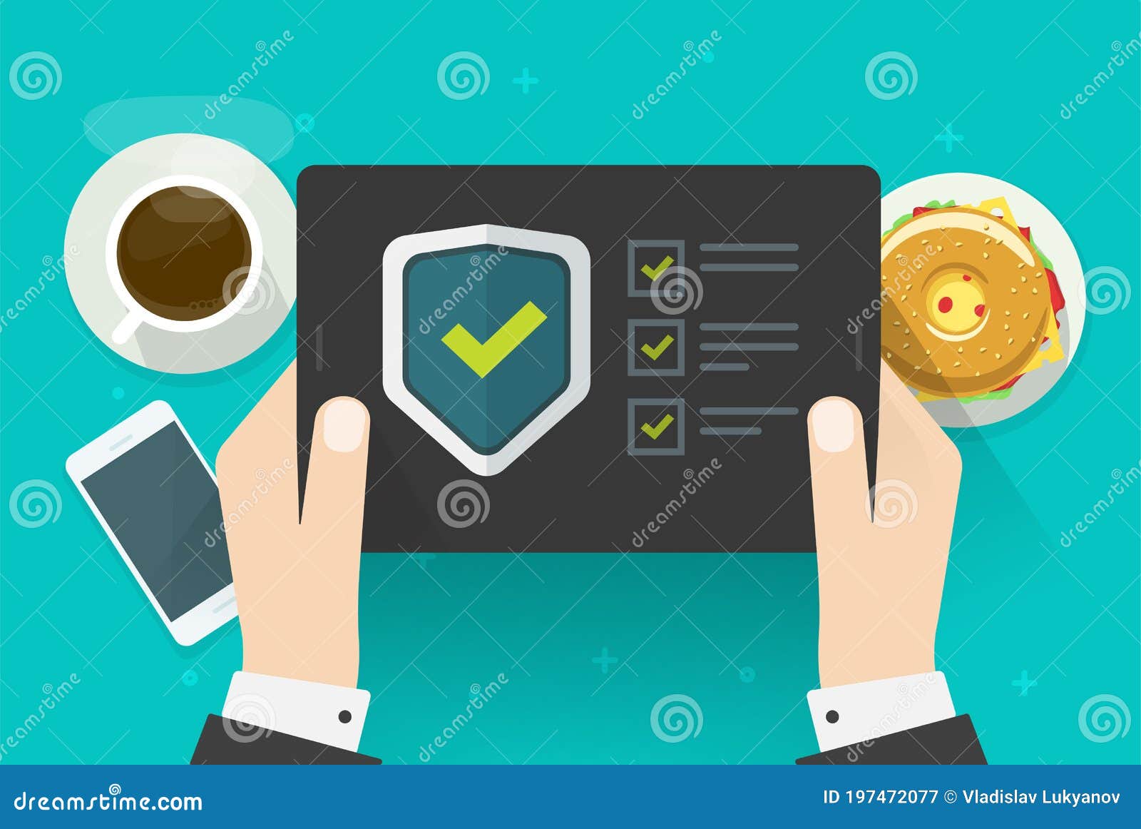 Security Verification Check List Vector Digital Test, Identity Fraud ...