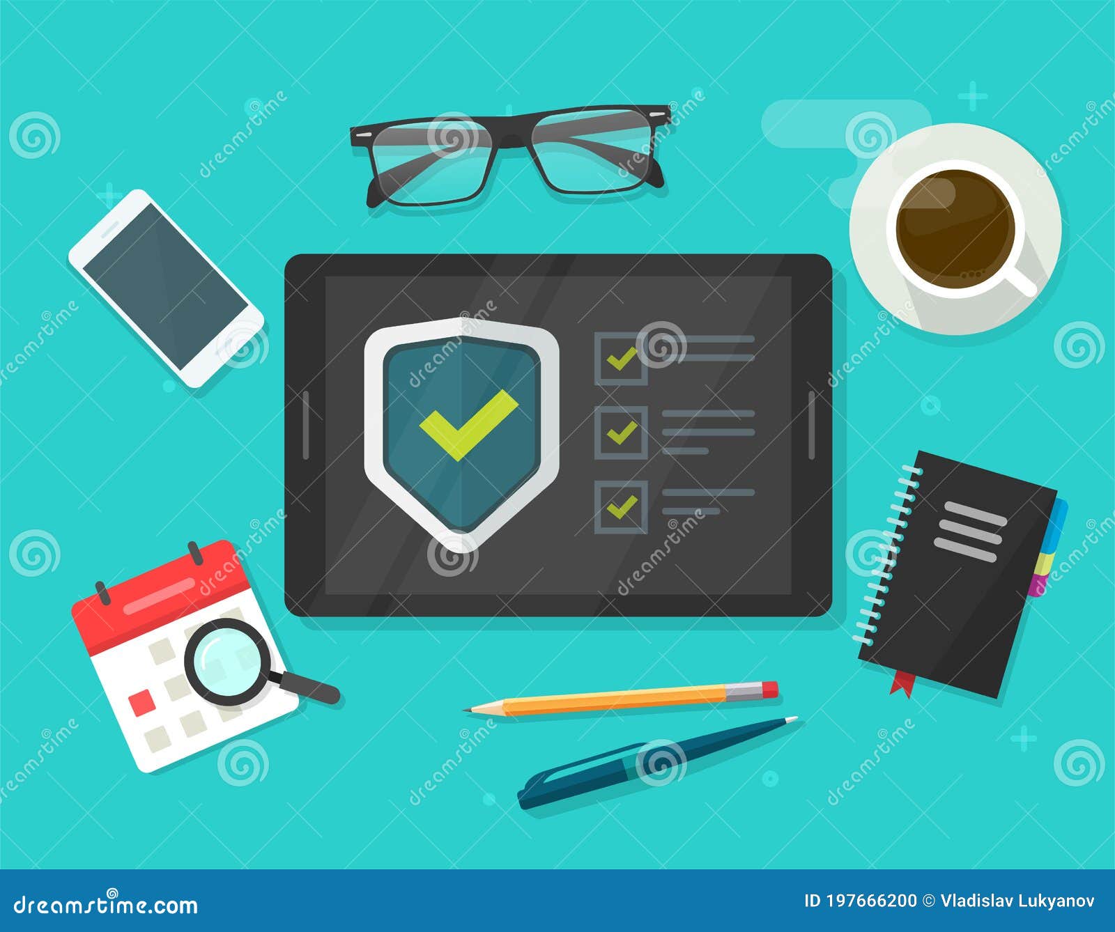 Security Verification Check List Vector Digital Test, Identity Fraud ...