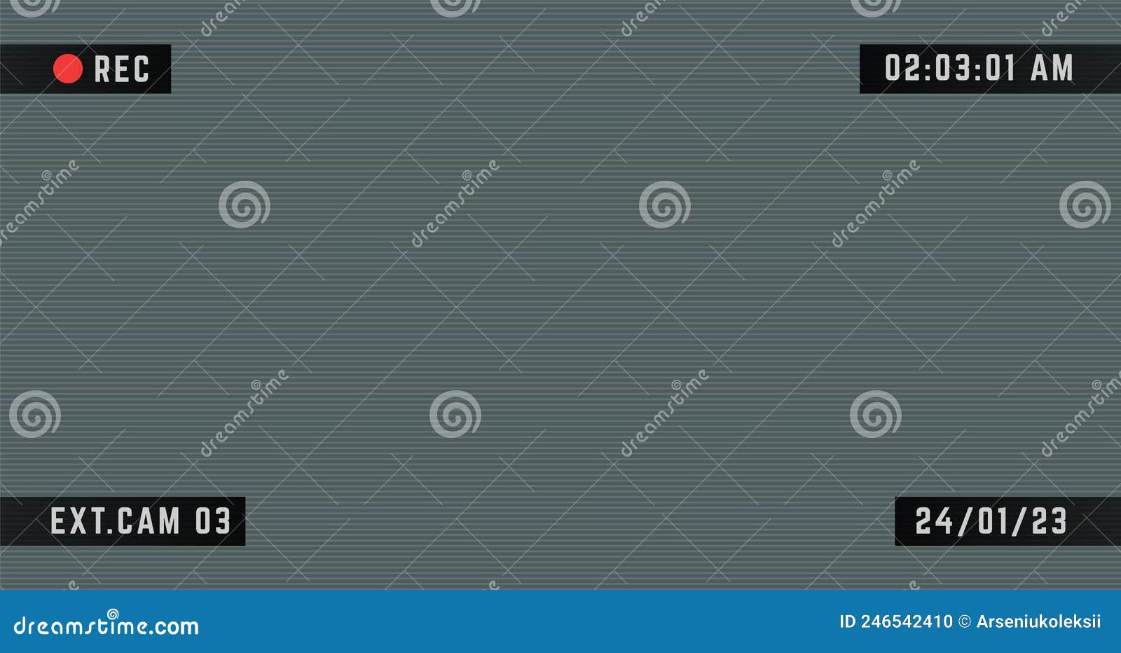 Security Video Camera Frame. Camcorder Ui Overlay Stock Vector ...