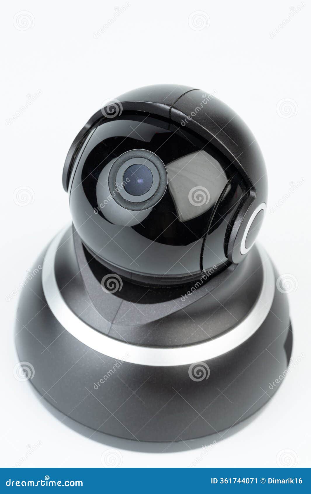360 Degrees Security Surveillance Camera. Camcorder On A House Corner ...