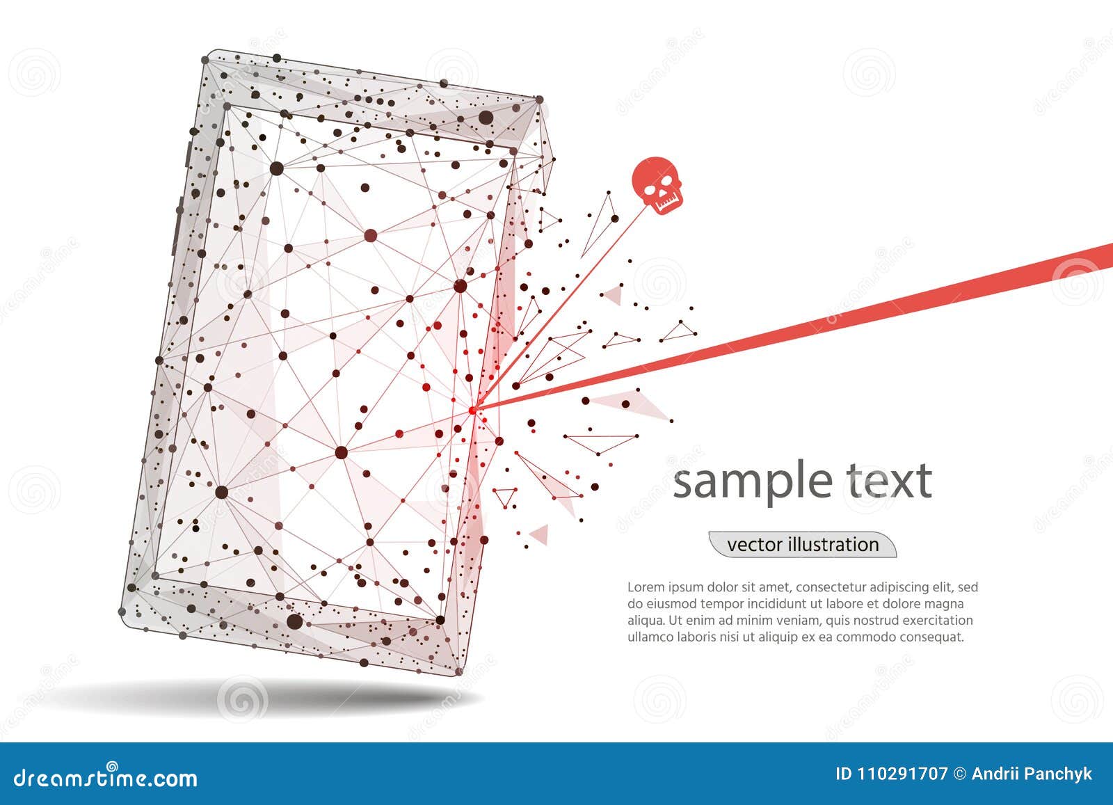 Security Violation - Infographical Concept. Abstract Design of Mobile ...