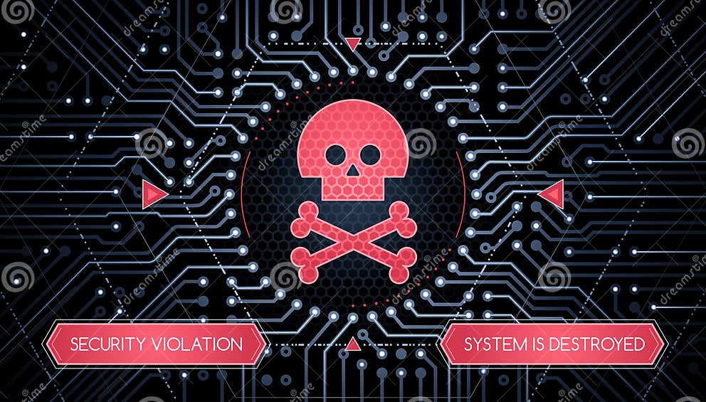 Security Violation - Infographical Concept Stock Vector - Illustration ...