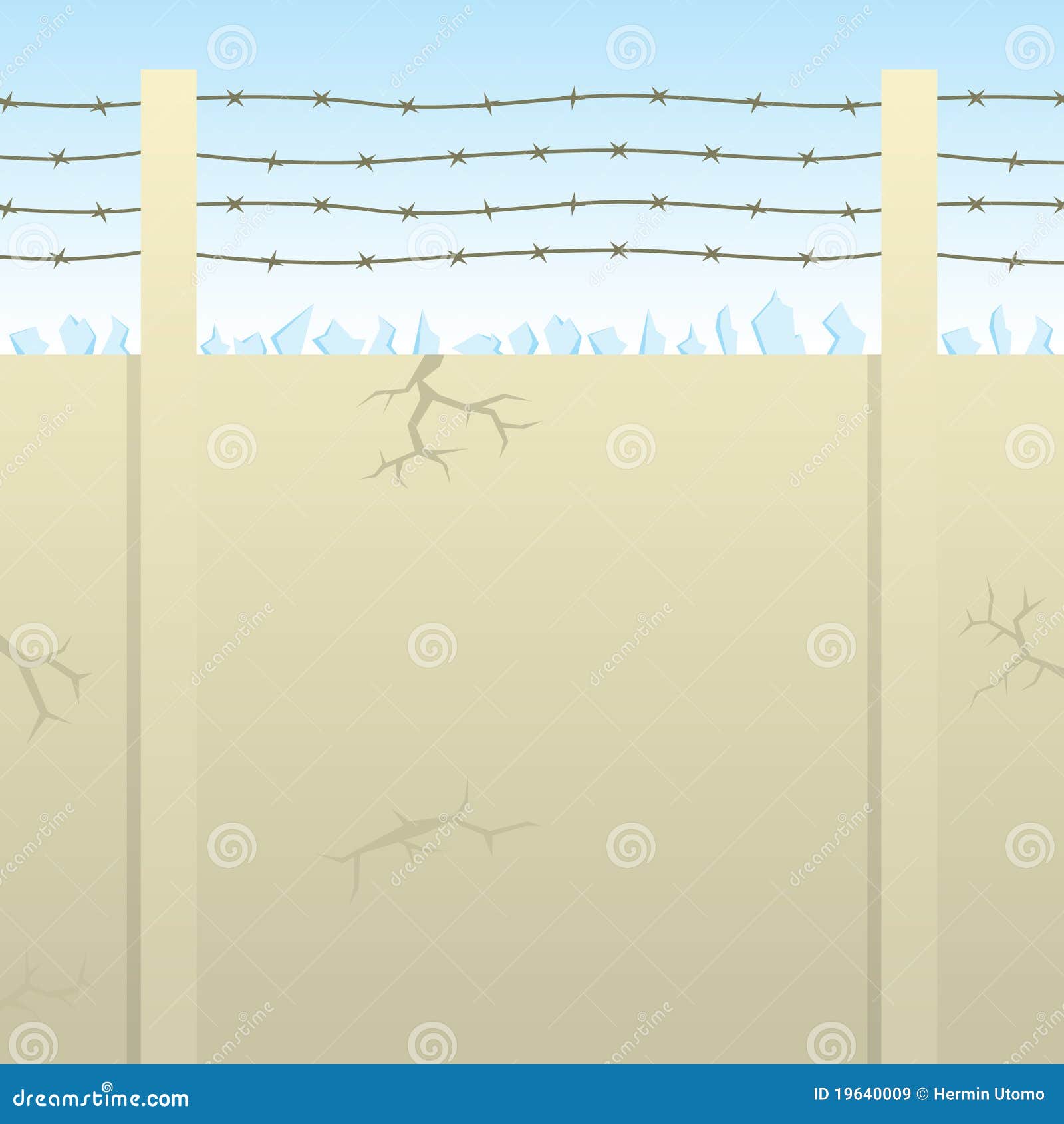 Security Wall stock vector. Illustration of crack, boundary - 19640009