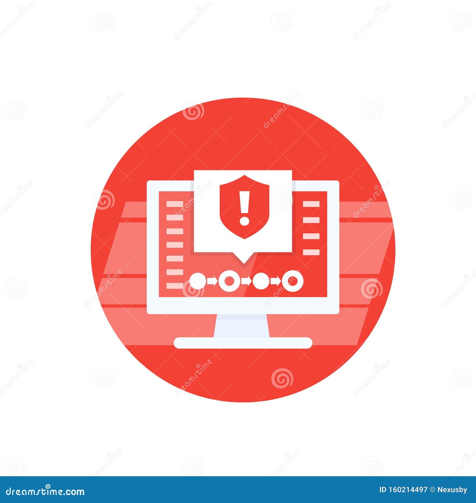 Security Warning, Alert Vector Icon Stock Vector - Illustration of ...