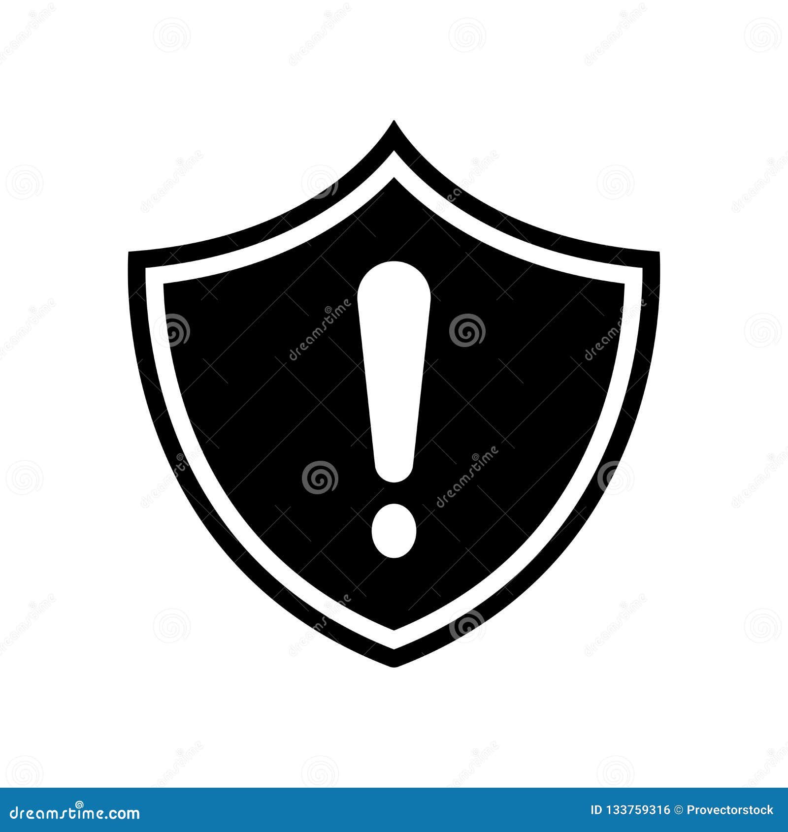 Security Warning Icon Vector Sign and Symbol Isolated on White B Stock ...