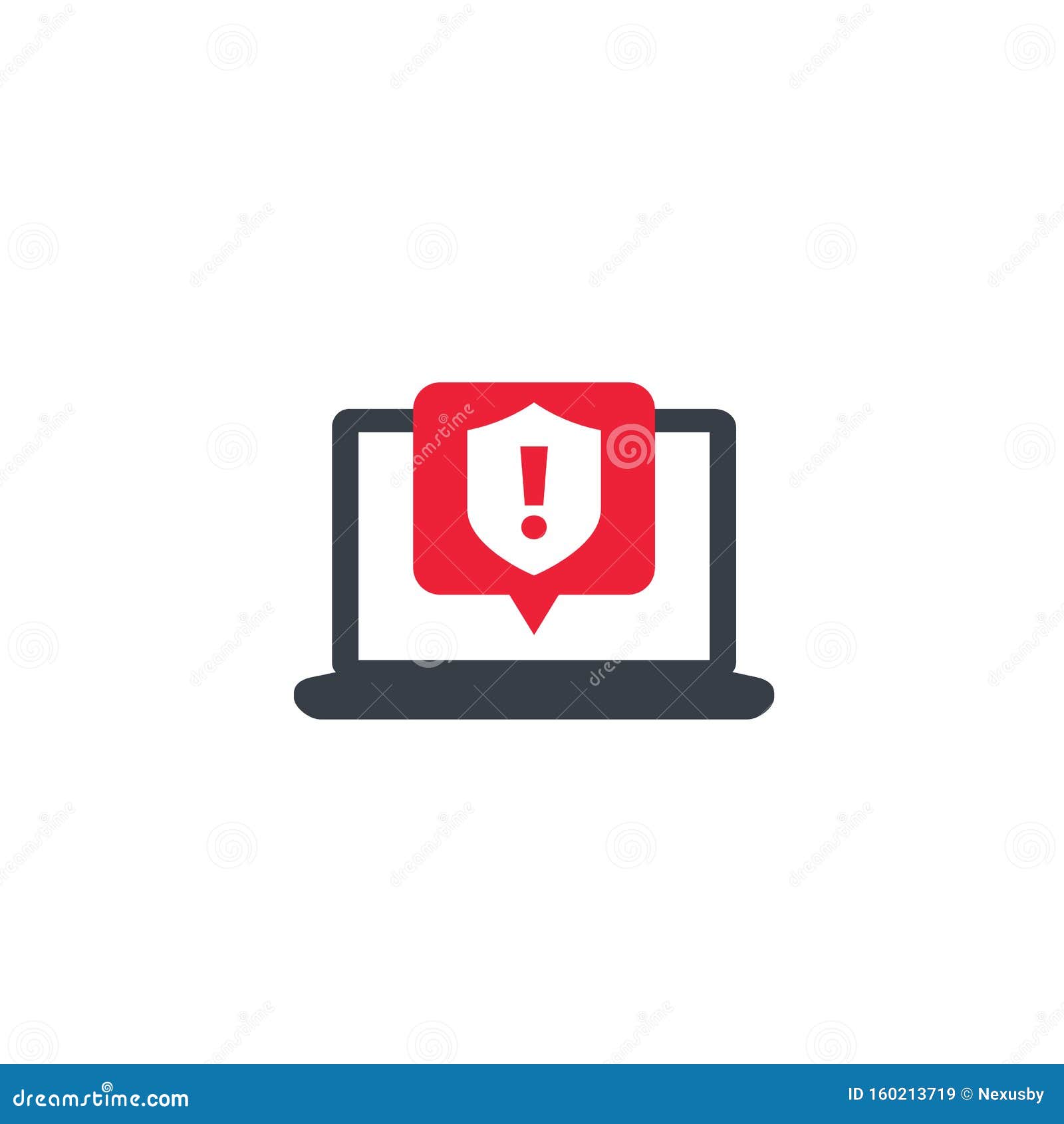 Security Warning Notification Icon Stock Vector - Illustration of ...