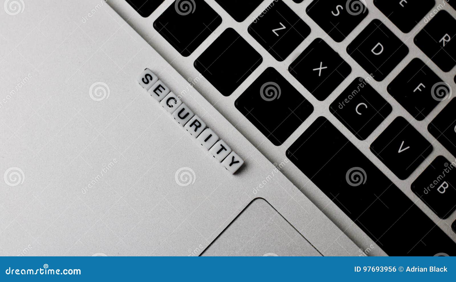 Security white letters stock photo. Image of inscription - 97693956