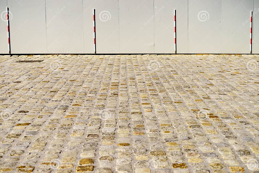 Security White and Red Warning Post Pipe Stock Photo - Image of supply ...