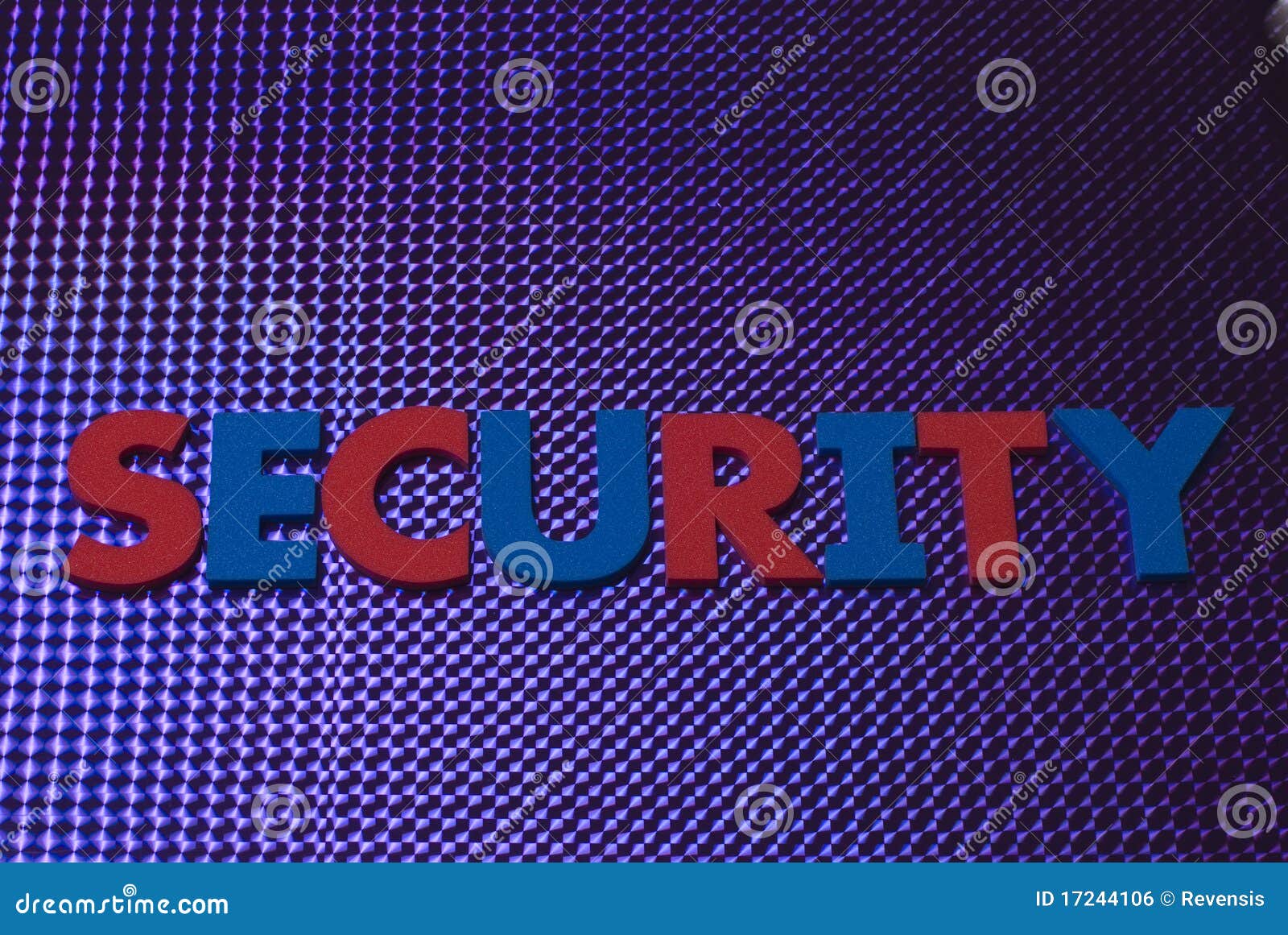 Security Word on Blue Neon Background Stock Photo - Image of business ...