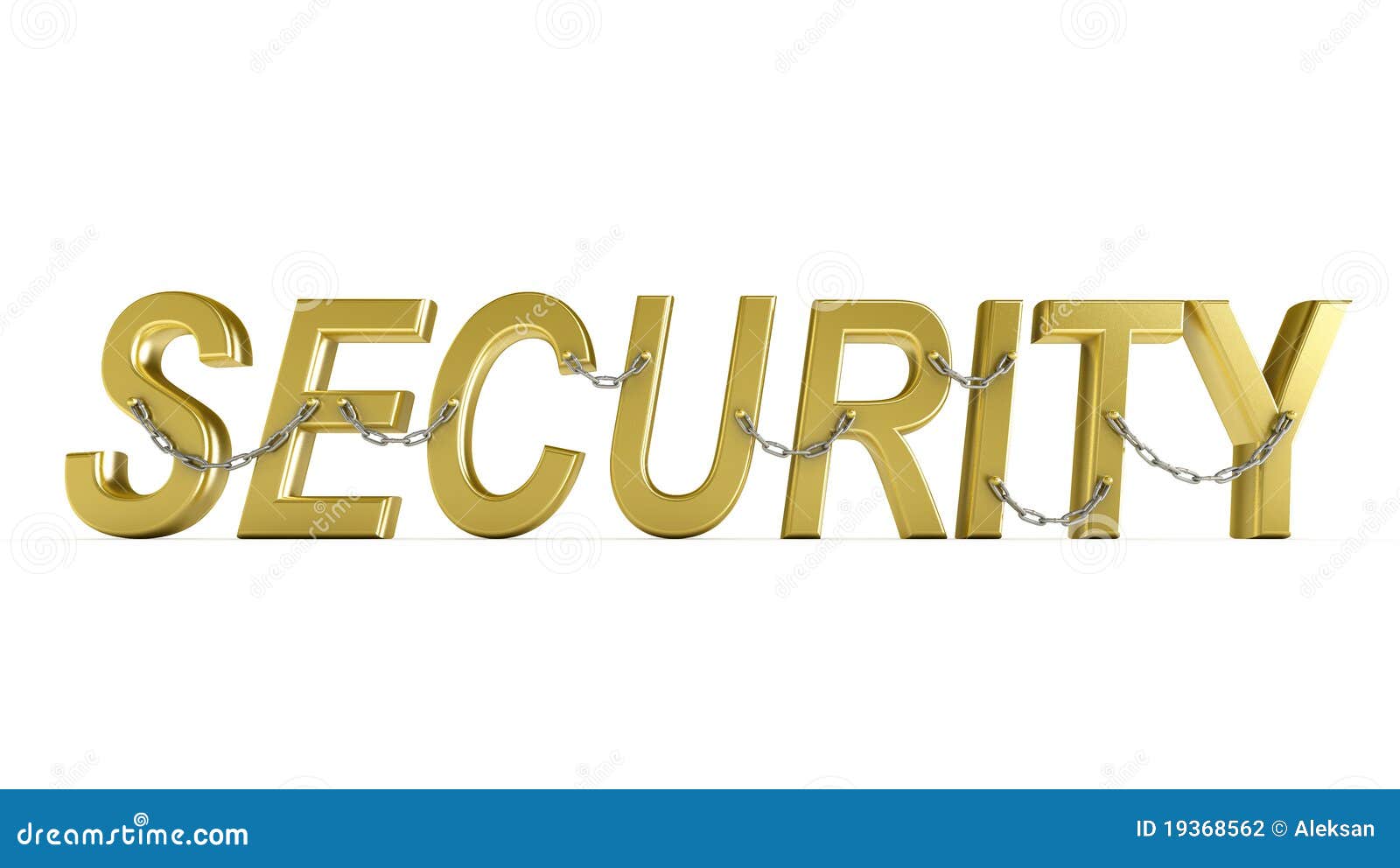 SECURITY word with chain. stock illustration. Illustration of symbol ...