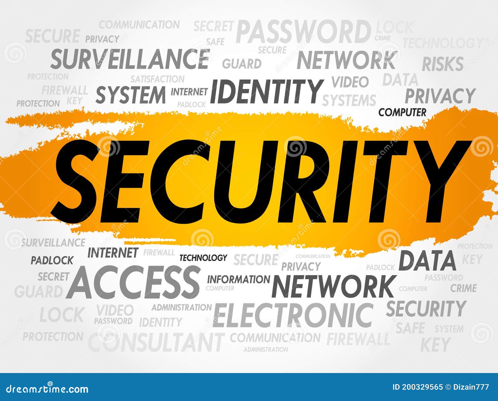 SECURITY word cloud stock illustration. Illustration of business ...
