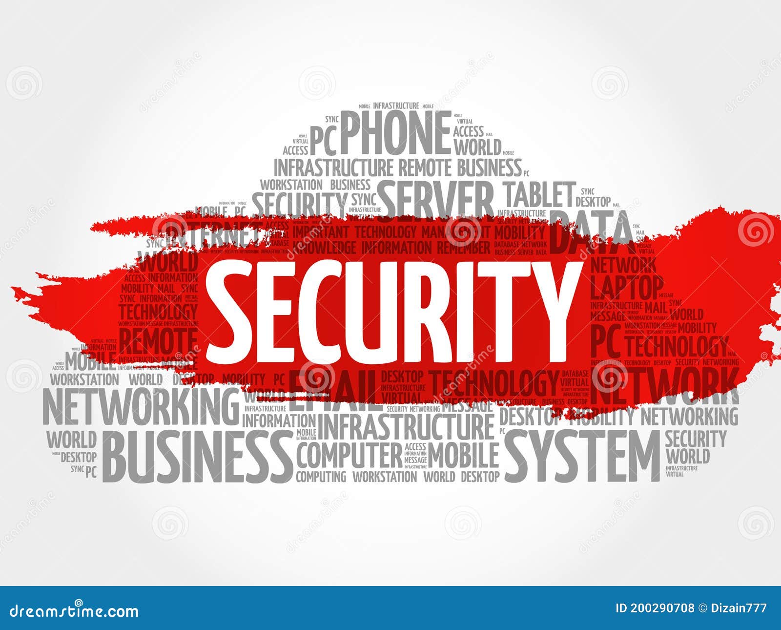 Security Word Cloud Collage Stock Illustration - Illustration of binary ...