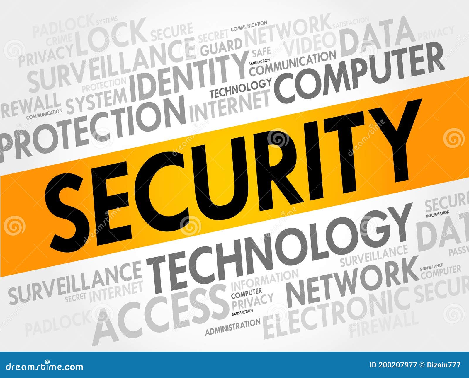 SECURITY word cloud stock illustration. Illustration of protect - 200207977