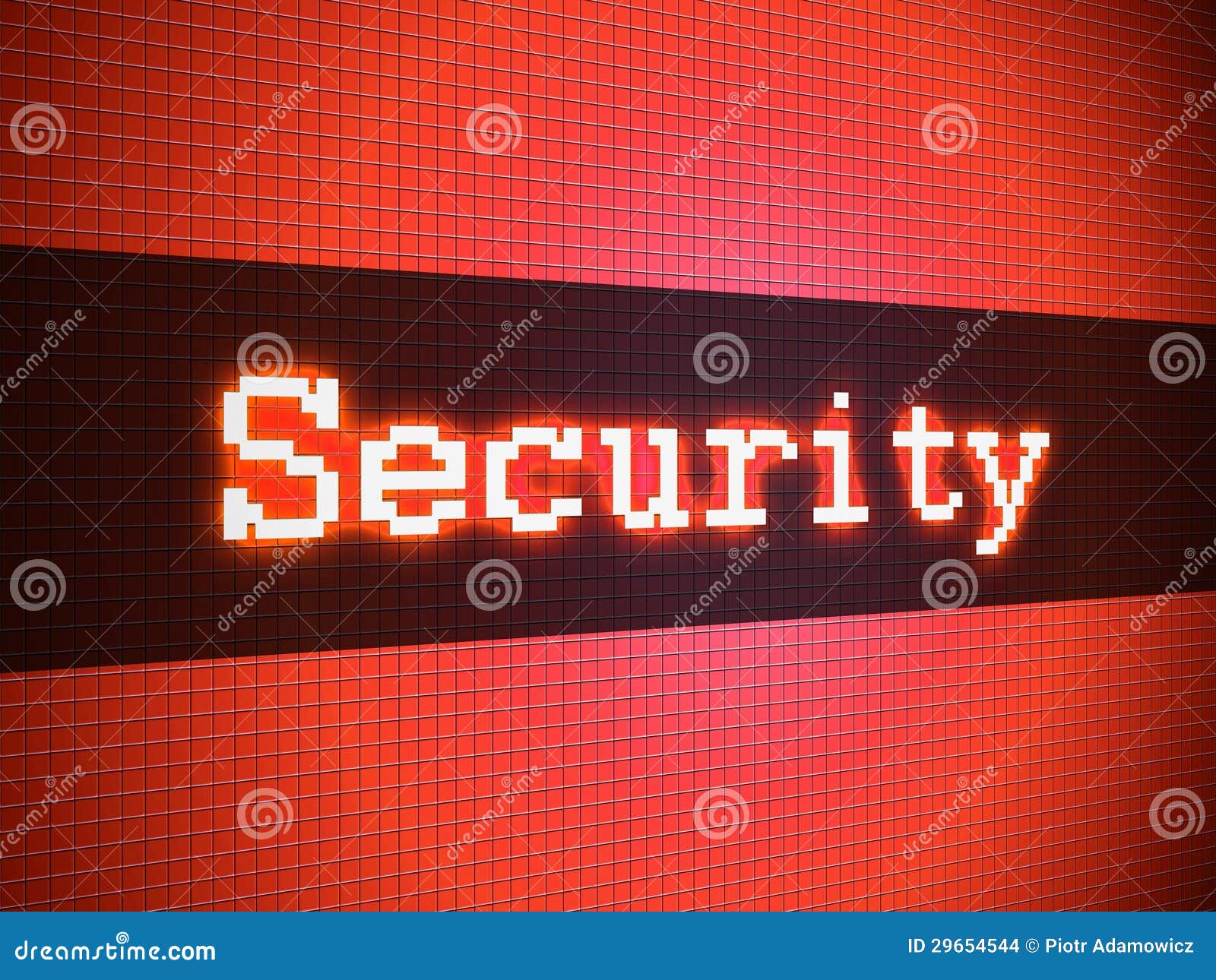Security word on display stock illustration. Illustration of symbol ...