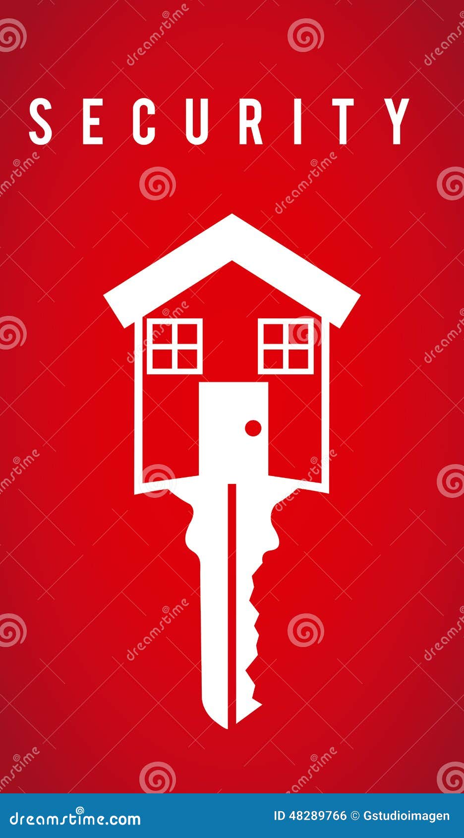 Securty home stock vector. Illustration of sign, poster - 48289766