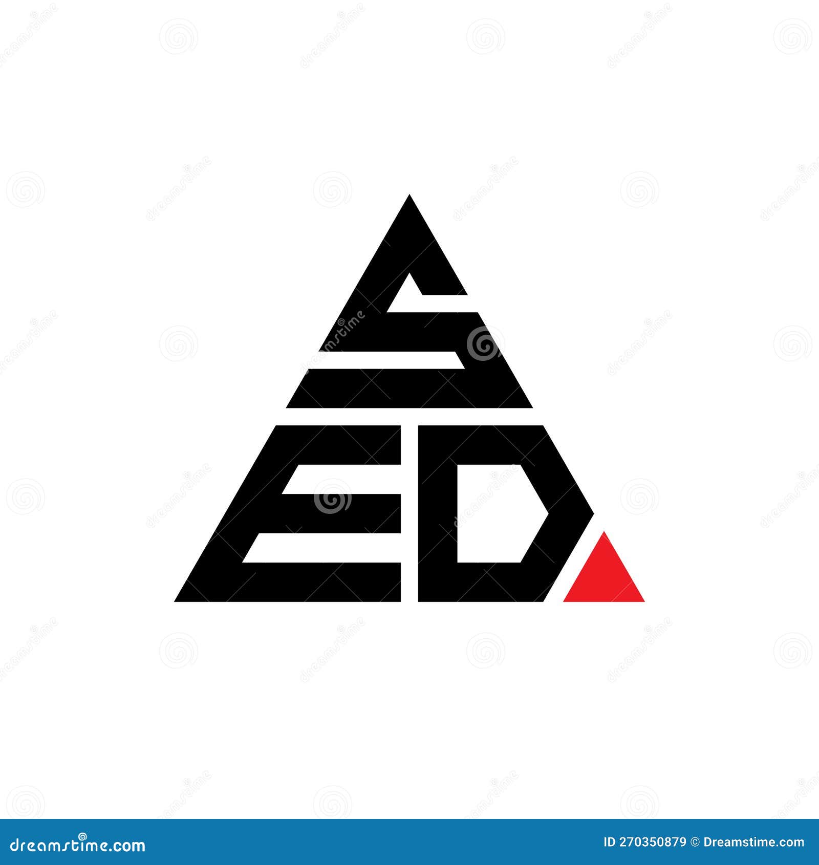 SED Triangle Letter Logo Design with Triangle Shape. SED Triangle Logo ...