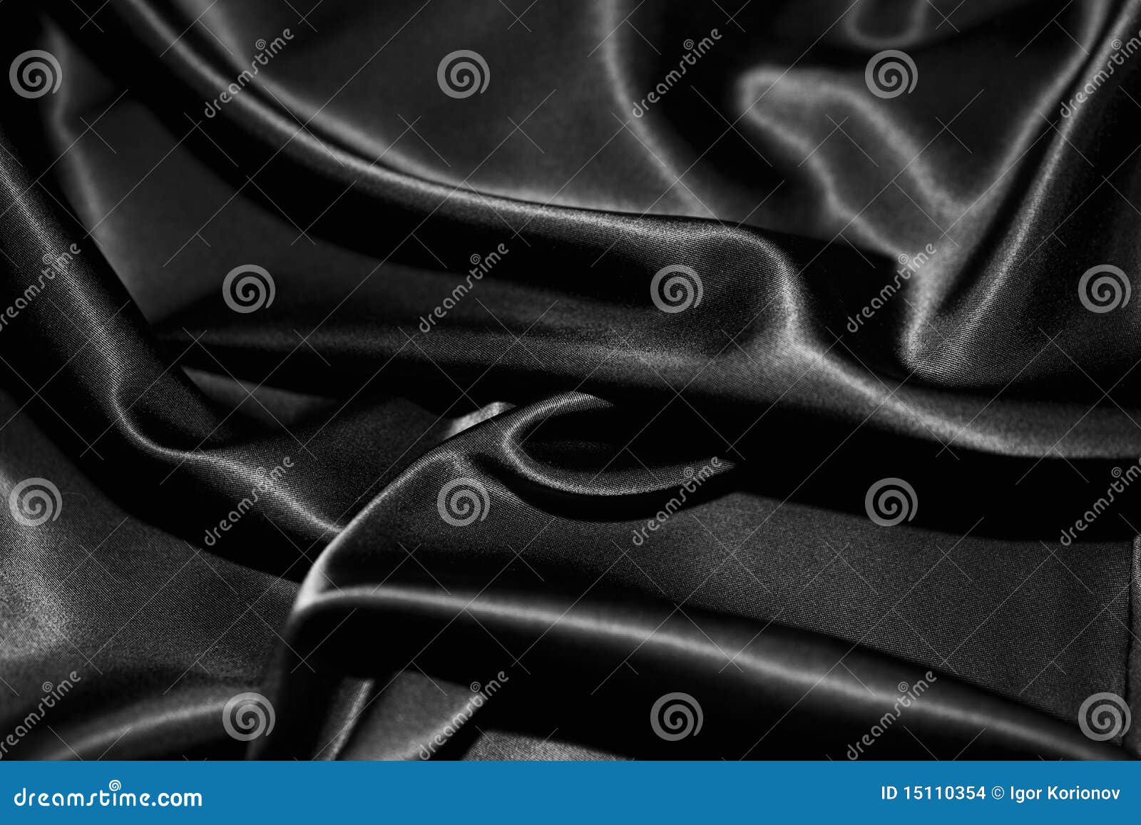 Seda negra foto de archivo. Imagen de lino, textura, suavidad - 15110354