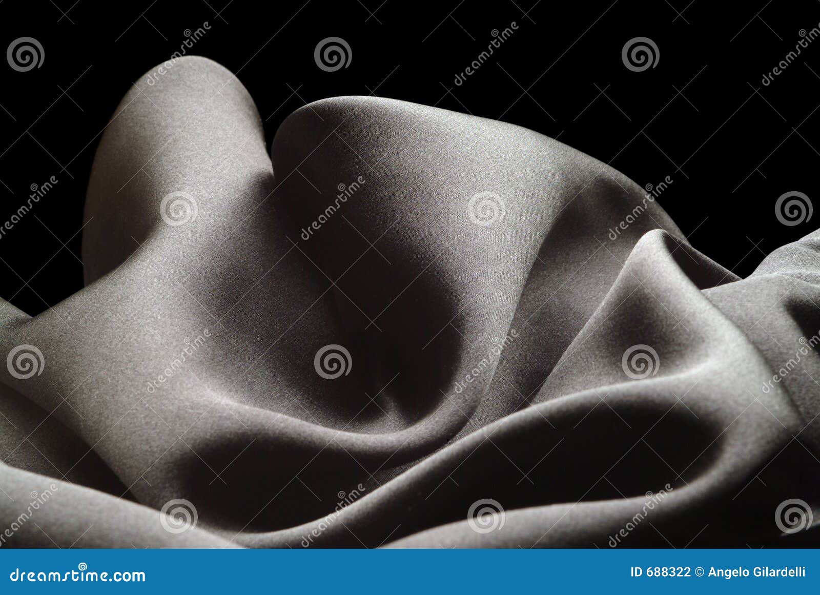 Seda negra foto de archivo. Imagen de textura, tejido, elegante - 688322