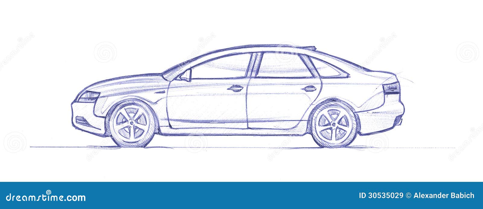 Sedan stock illustration. Illustration of motorcar, blue - 30535029