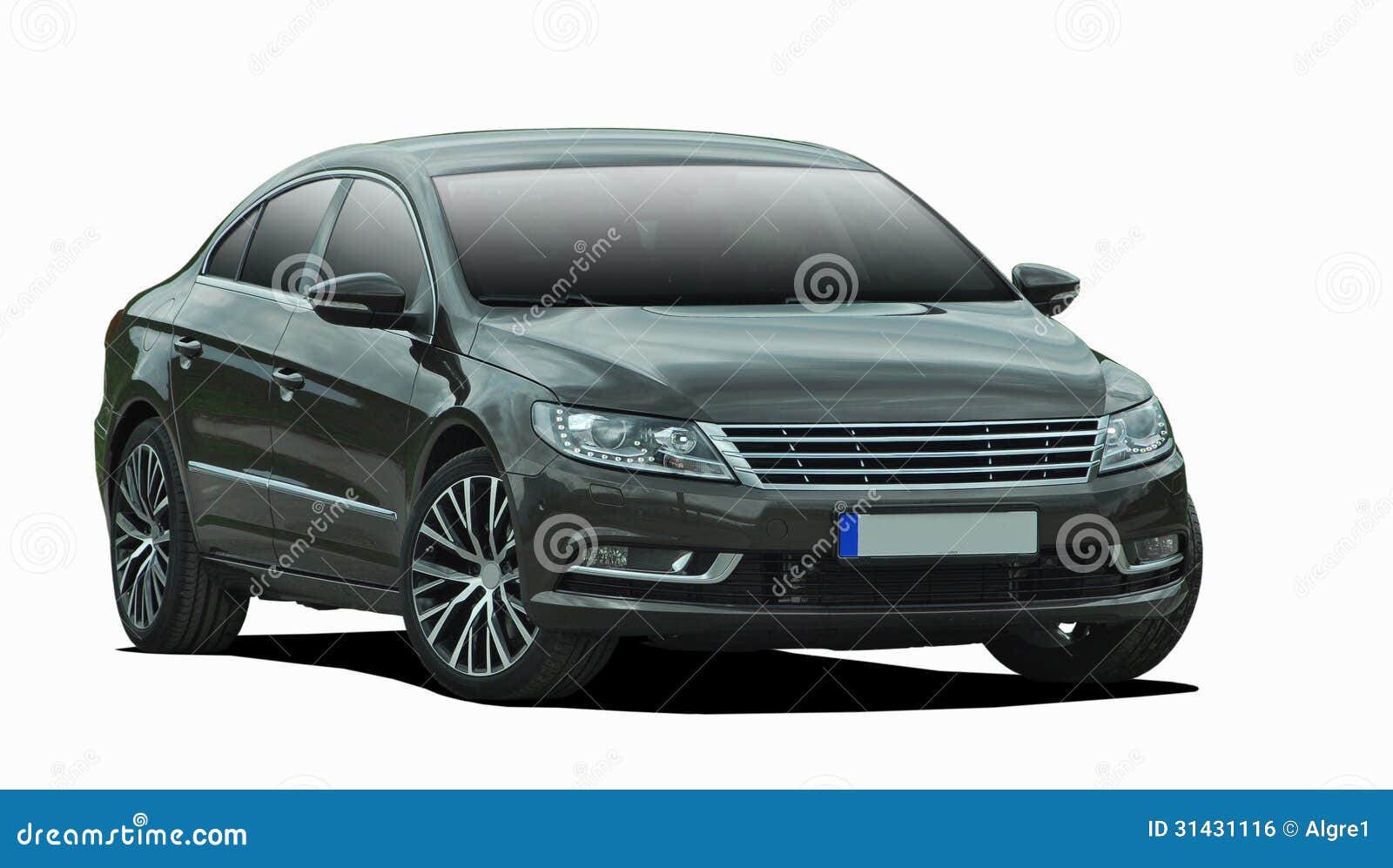 Sedan car front view stock photo. Image of chrome, glass - 31431116