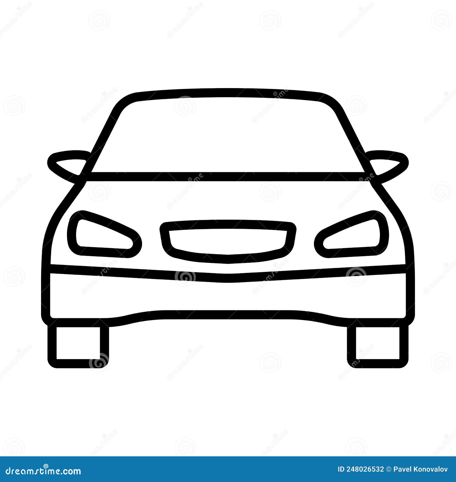 Sedan Car Icon stock vector. Illustration of automobile - 248026532