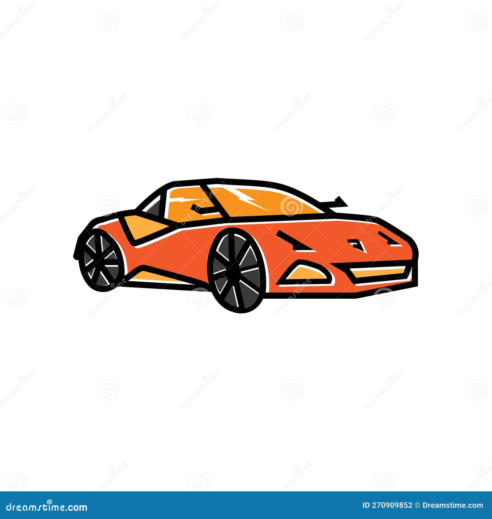 Sedan Car Icon Color Line Design Vector Illustration Stock Vector ...
