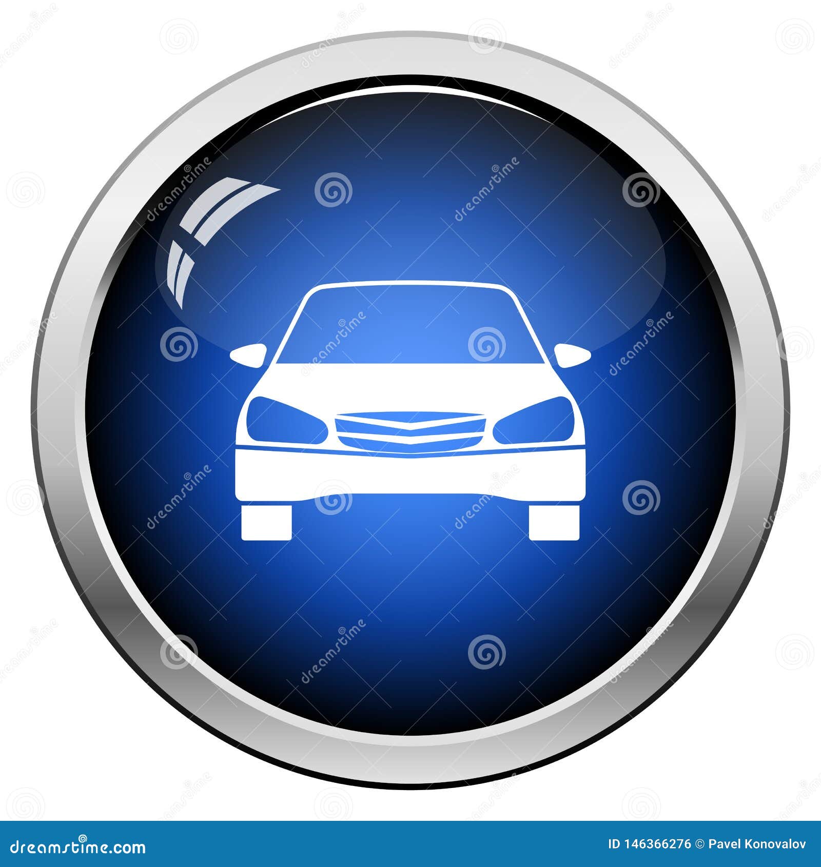 Sedan car icon front view stock vector. Illustration of auto - 146366276