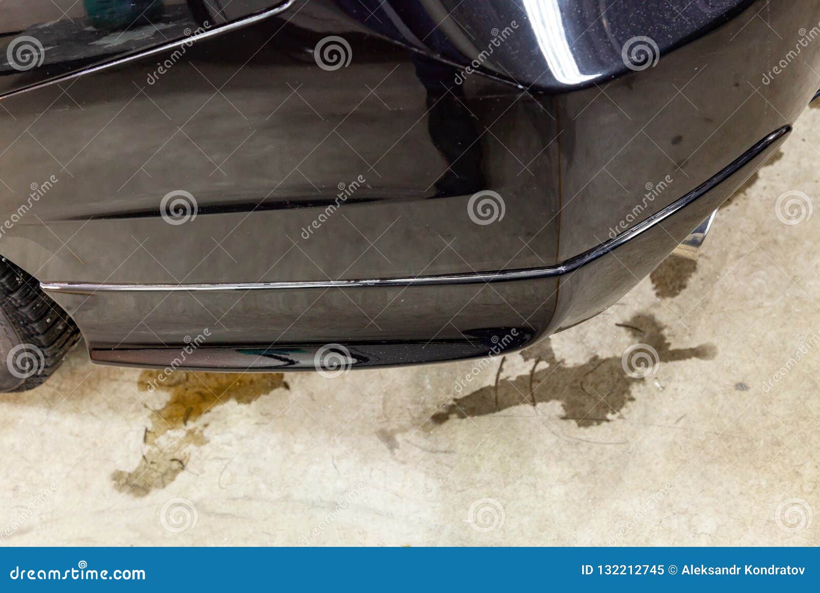 Sedan-class Car Body Elements of Rear Bamper from Close Range Be Stock ...