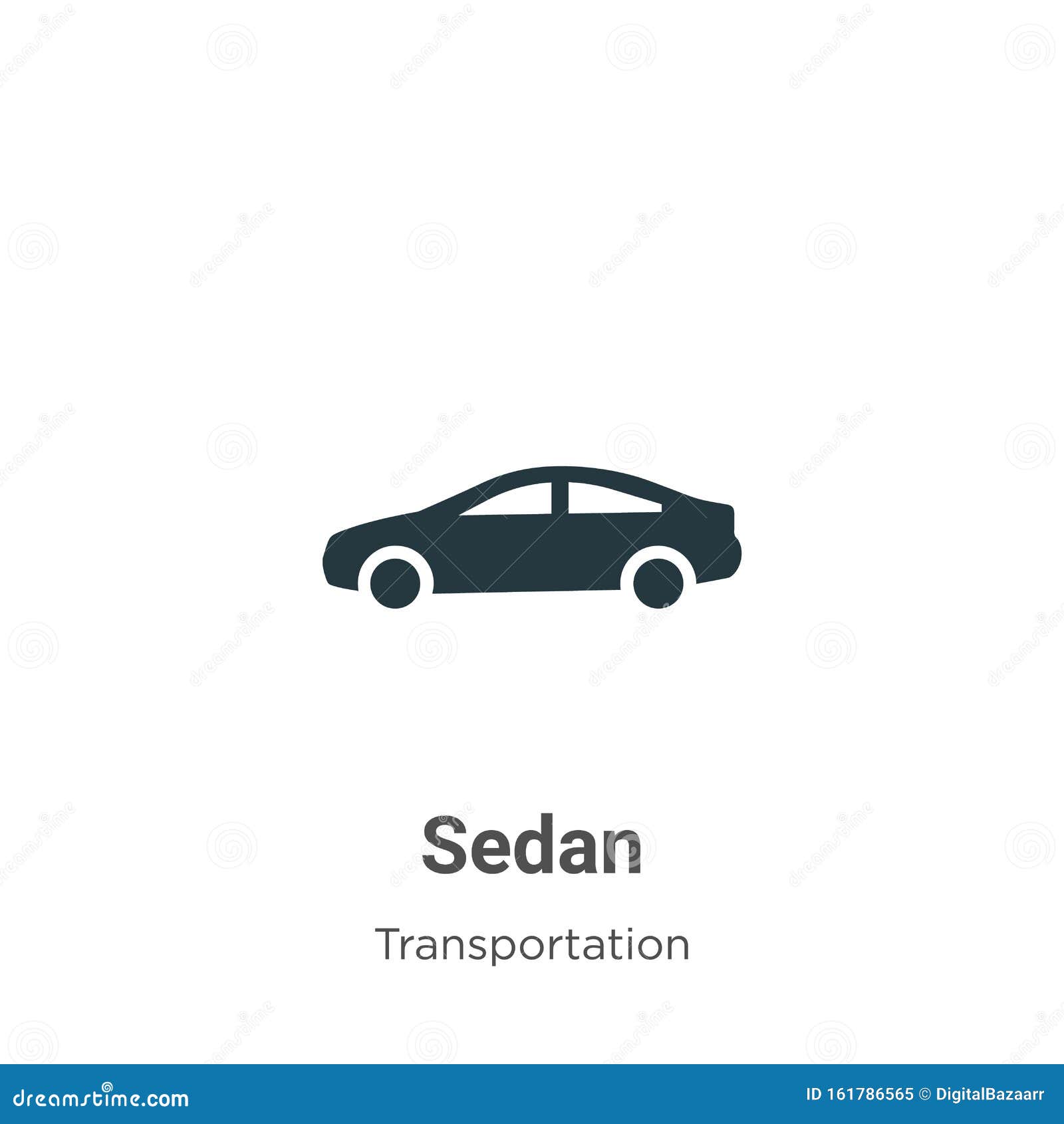 Sedan Vector Icon on White Background. Flat Vector Sedan Icon Symbol ...