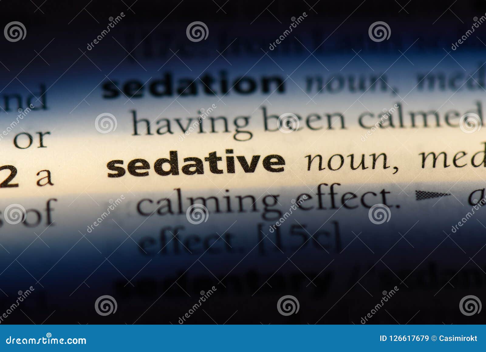 Sedative стоковое изображение. изображение насчитывающей слово - 126617679