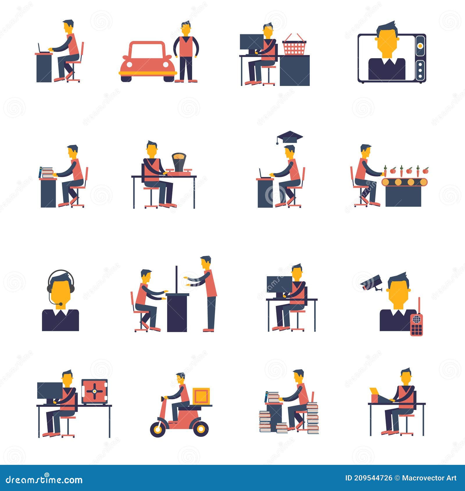 Sedentary Icon Flat Cartoon Vector | CartoonDealer.com #60766173