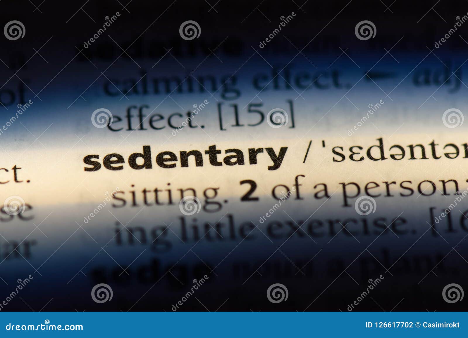 Sedentary stock photo. Image of definition, writing - 126617702