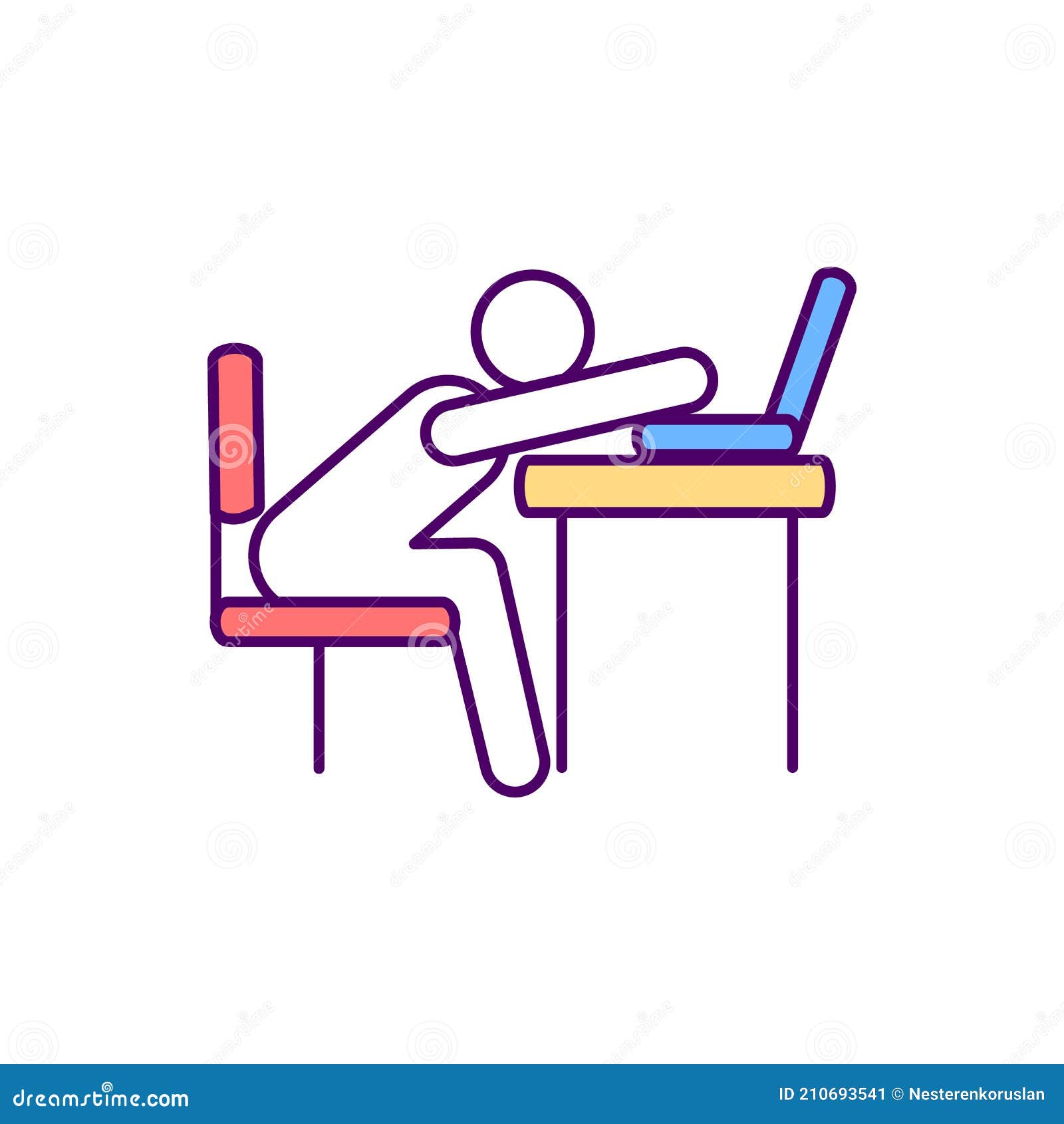 Sedentary Workplace Behavior RGB Color Icon Stock Vector - Illustration ... Sedentary Workplace Behavior RGB Color Icon Stock Vector - Illustration ...
